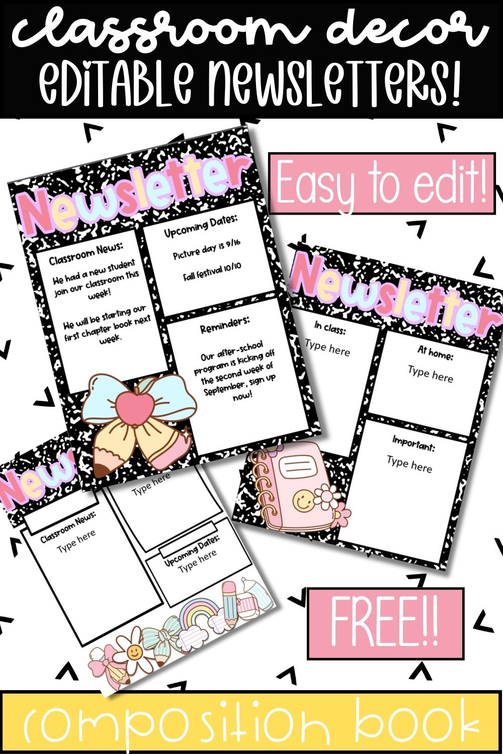 Keep families informed with a free classroom newsletter! - Bugs and ...